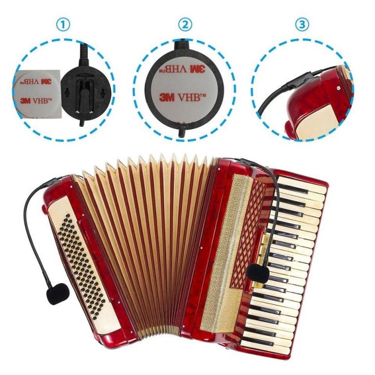 Kimafun Sistema de Micrófono Inalámbrico Profesional 2.4G para Acordeón ...